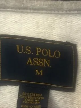 U.S. Polo Assn. | Sweaters | Us Polo Assn Light Gray Fullzip Hoodie ...